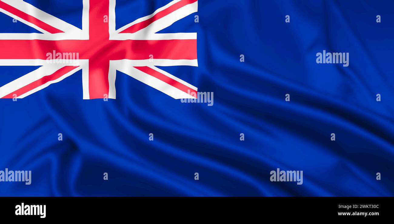 The British Blue Ensign Flag Rippled Stock Photo - Alamy
