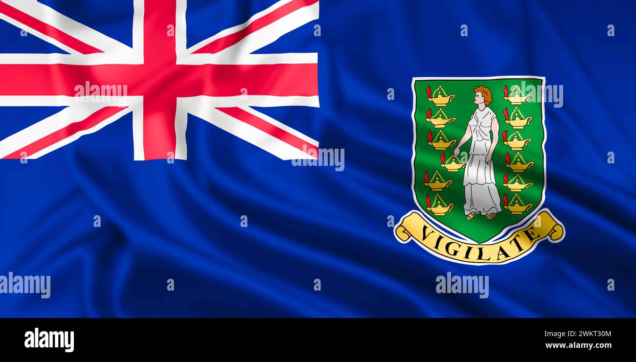 The Flag of the British Virgin Islands, a British Overseas Territory ...
