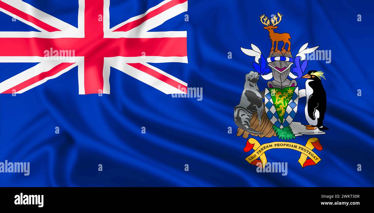 The Flag of South Georgia and the South Sandwich Islands, a British ...