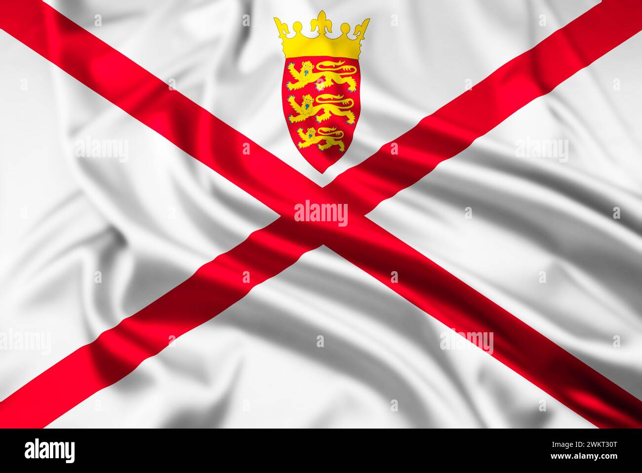 The Flag of the UK Crown Dependency of The Bailiwick of Jersey Stock ...