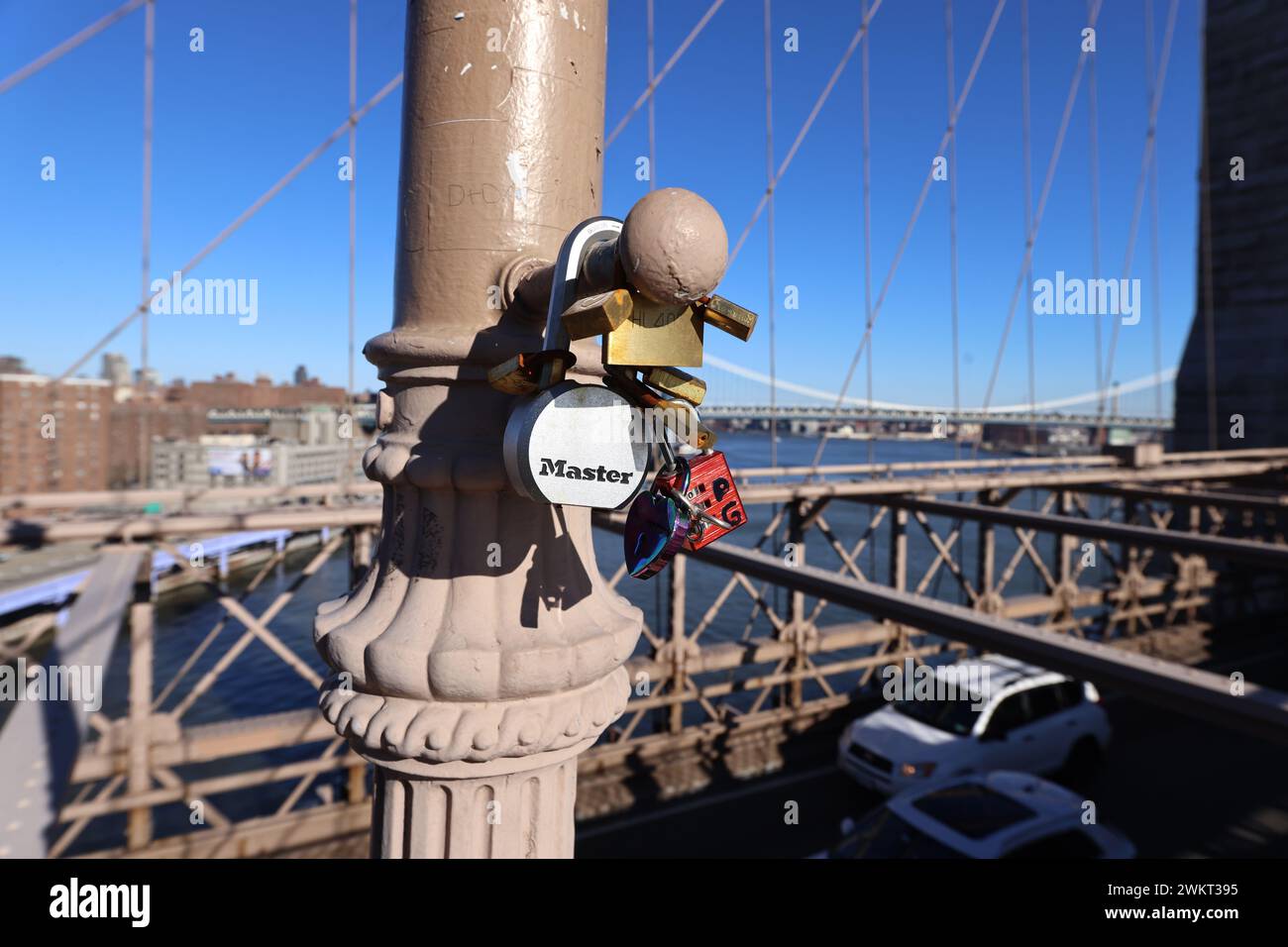 Love locks, or padlocks inscribed with couples' names or initials are ...