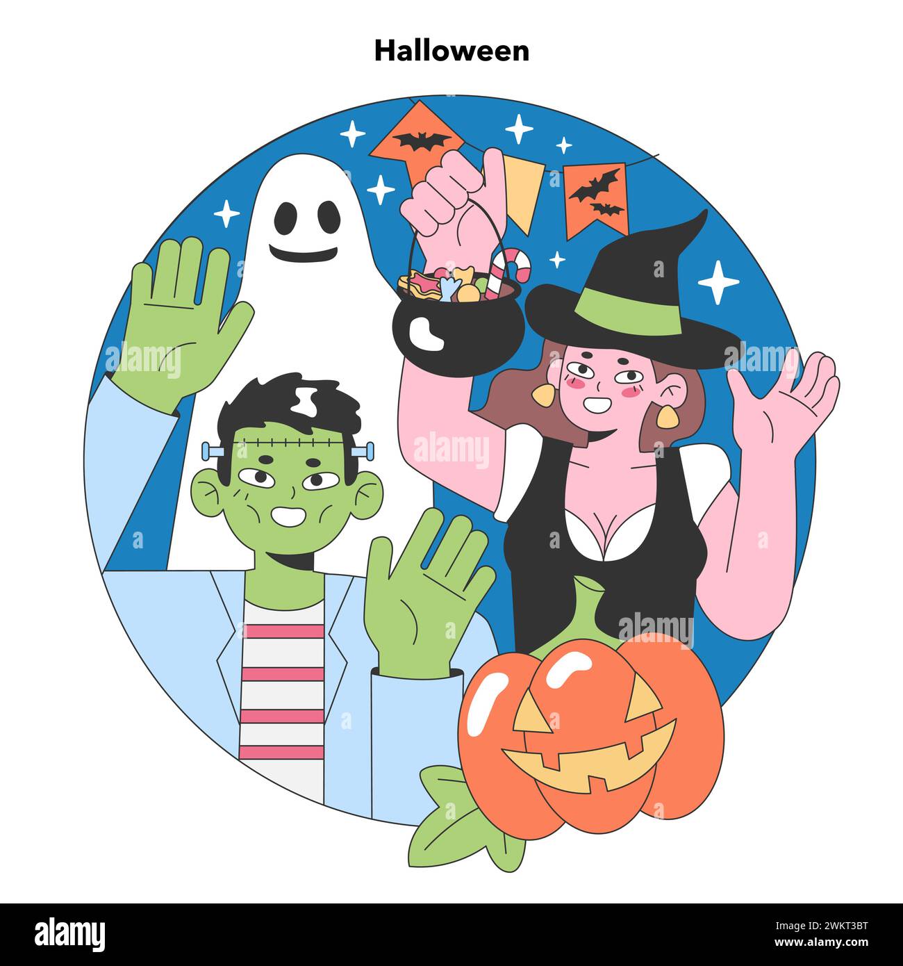 Ghoulish masks Stock Vector Images - Alamy