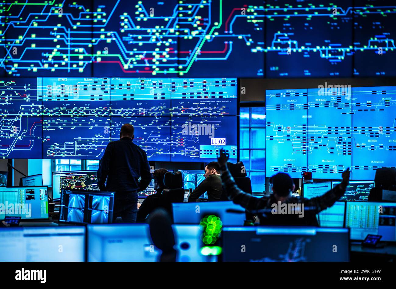 Oslo 20240222.The control room in the Togledersentralen I Bane nor is a ...