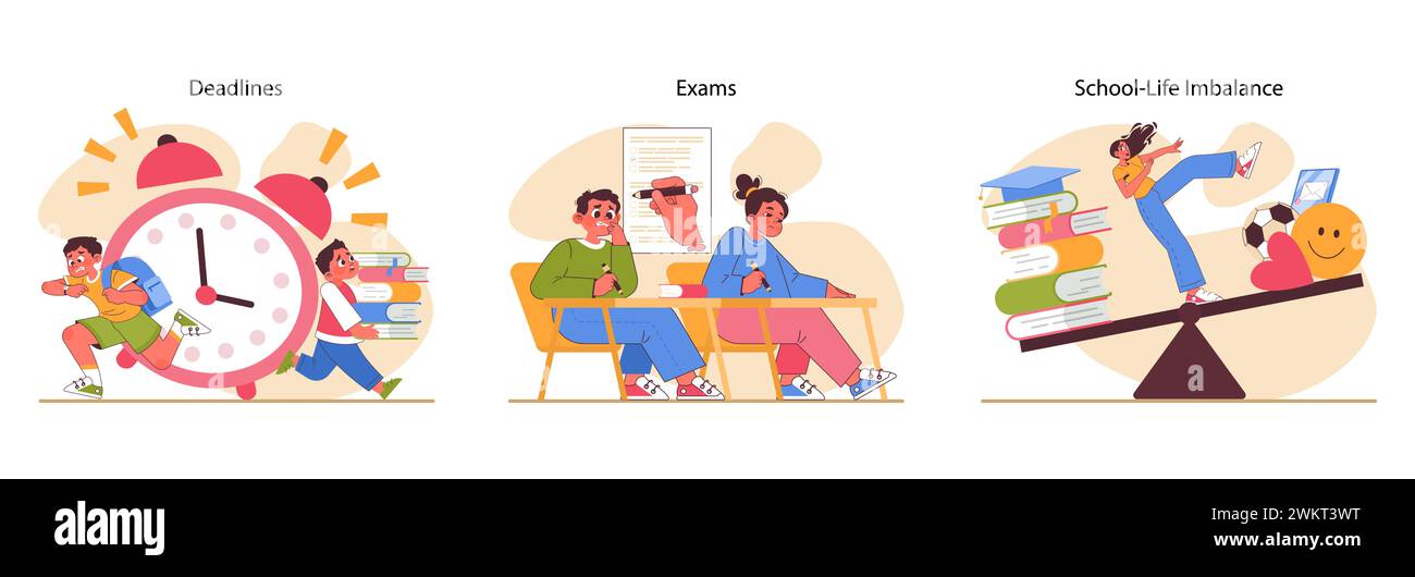 Struggling students Stock Vector Images - Alamy