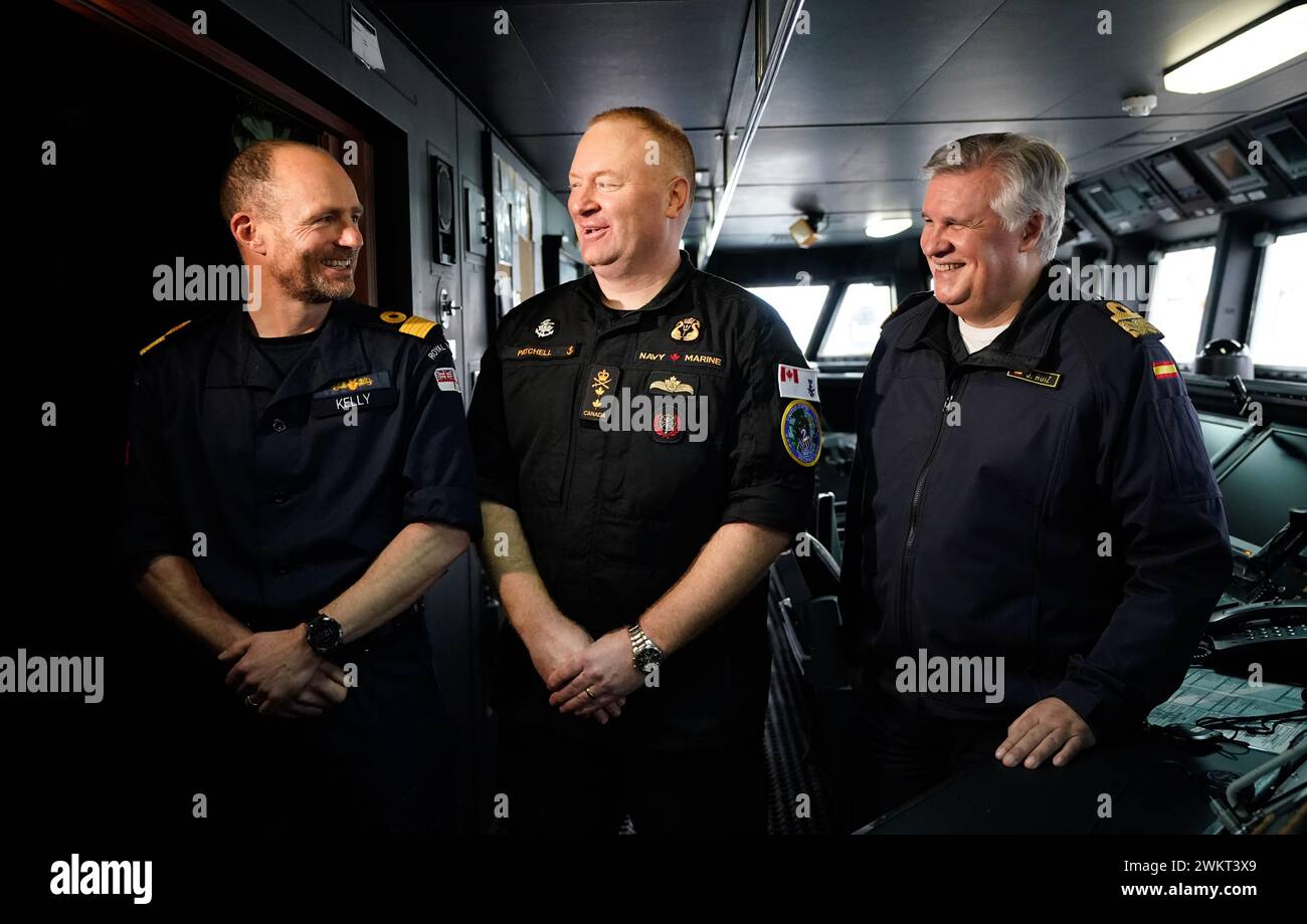from left to right, Commodore Simon Kelly of the Royal Navy, deputy ...