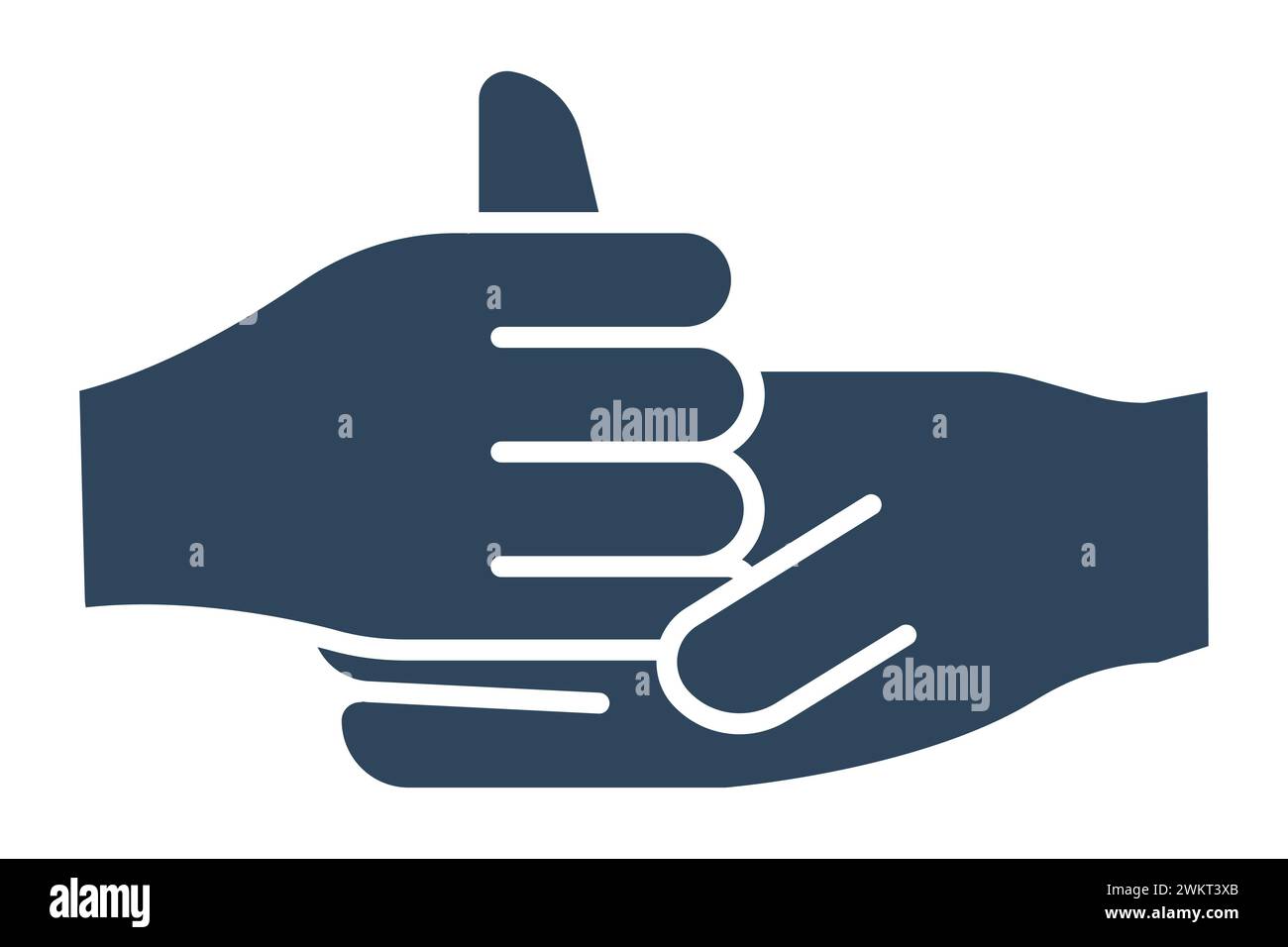 Hand Symbol Logo Two Hands. Insert Your Logo! Royalty Free SVG,