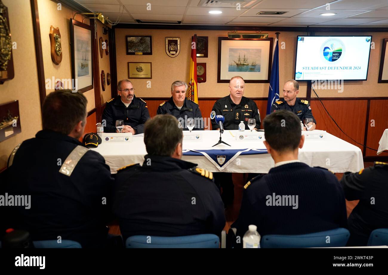 from left to right, Captain Jesus Vinas Barciela, commanding officer ...