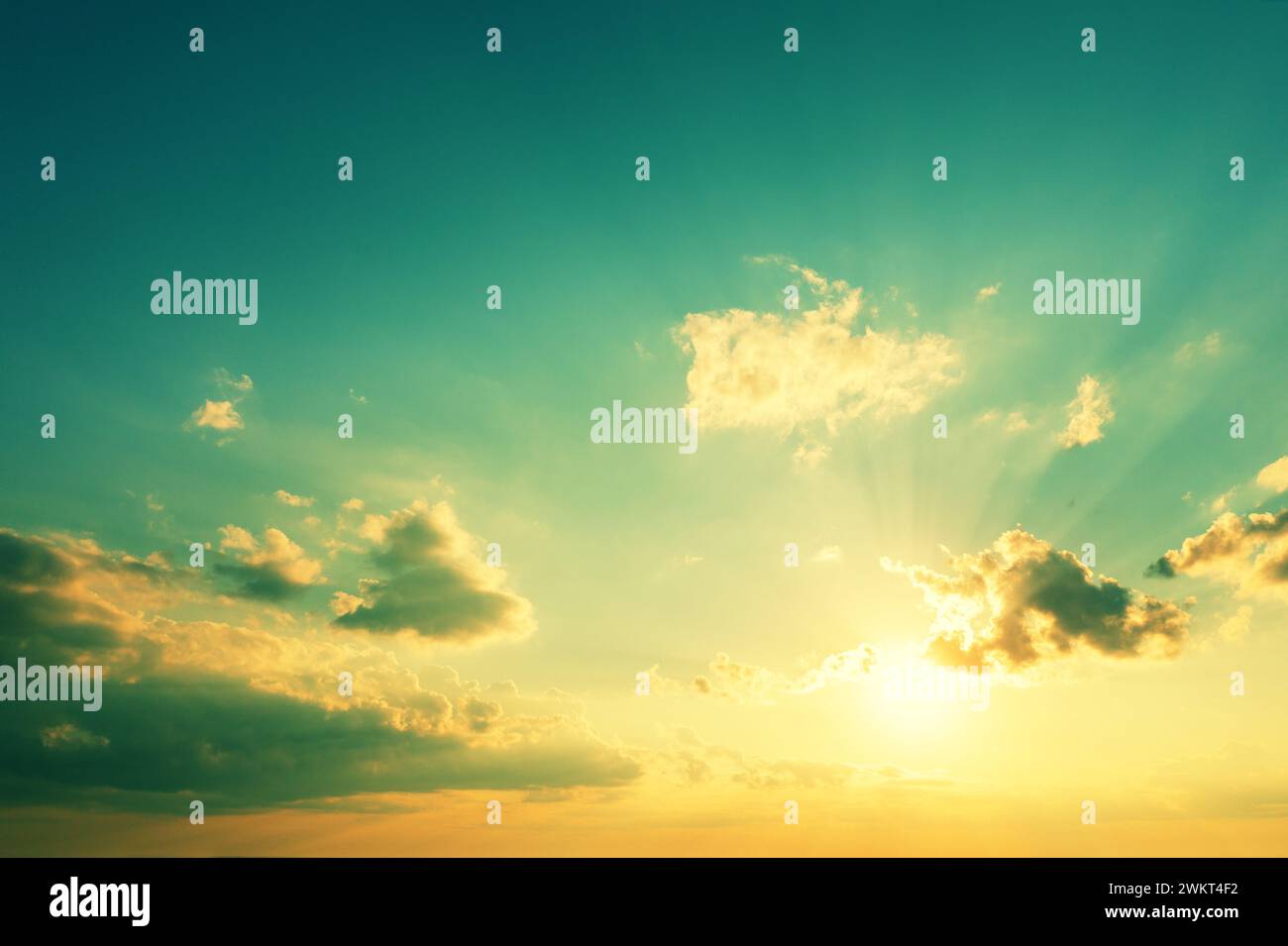 Colorful cloudy sky at sunset. Gradient color. Sky texture. Abstract ...