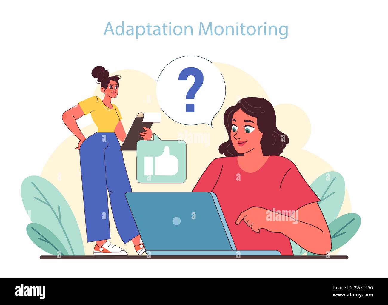 Monitoring the Adaptation Process concept. Ensuring new employee ...