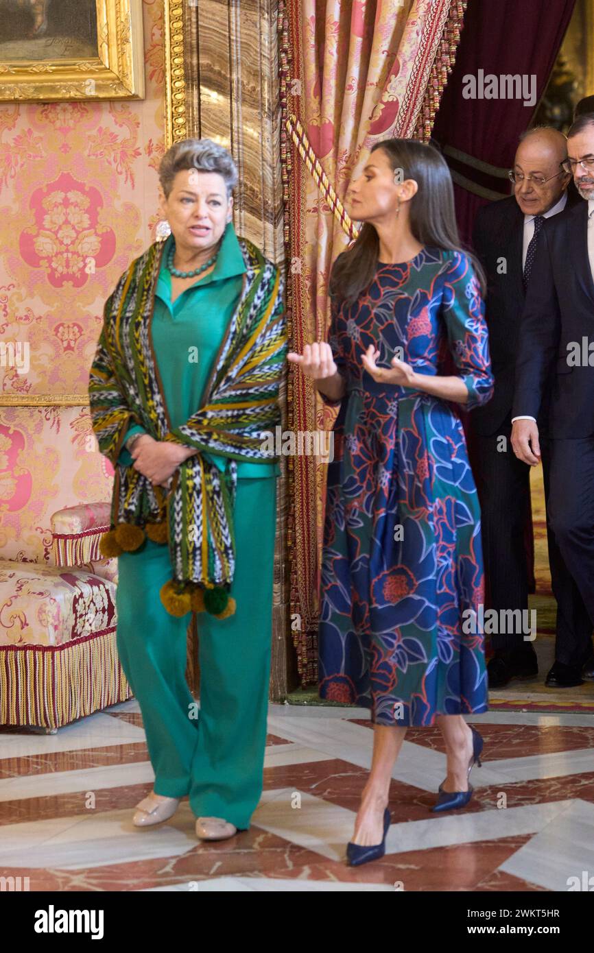 Madrid. Spain. 20240222, Queen Letizia of Spain, Sandra Torres attends ...