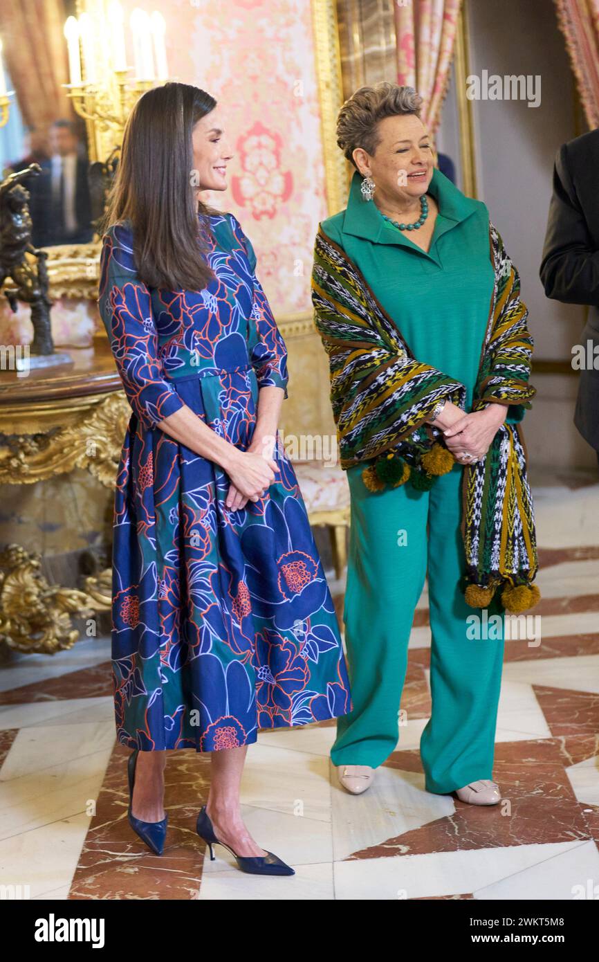 Madrid. Spain. 20240222, Queen Letizia of Spain, Sandra Torres attends ...