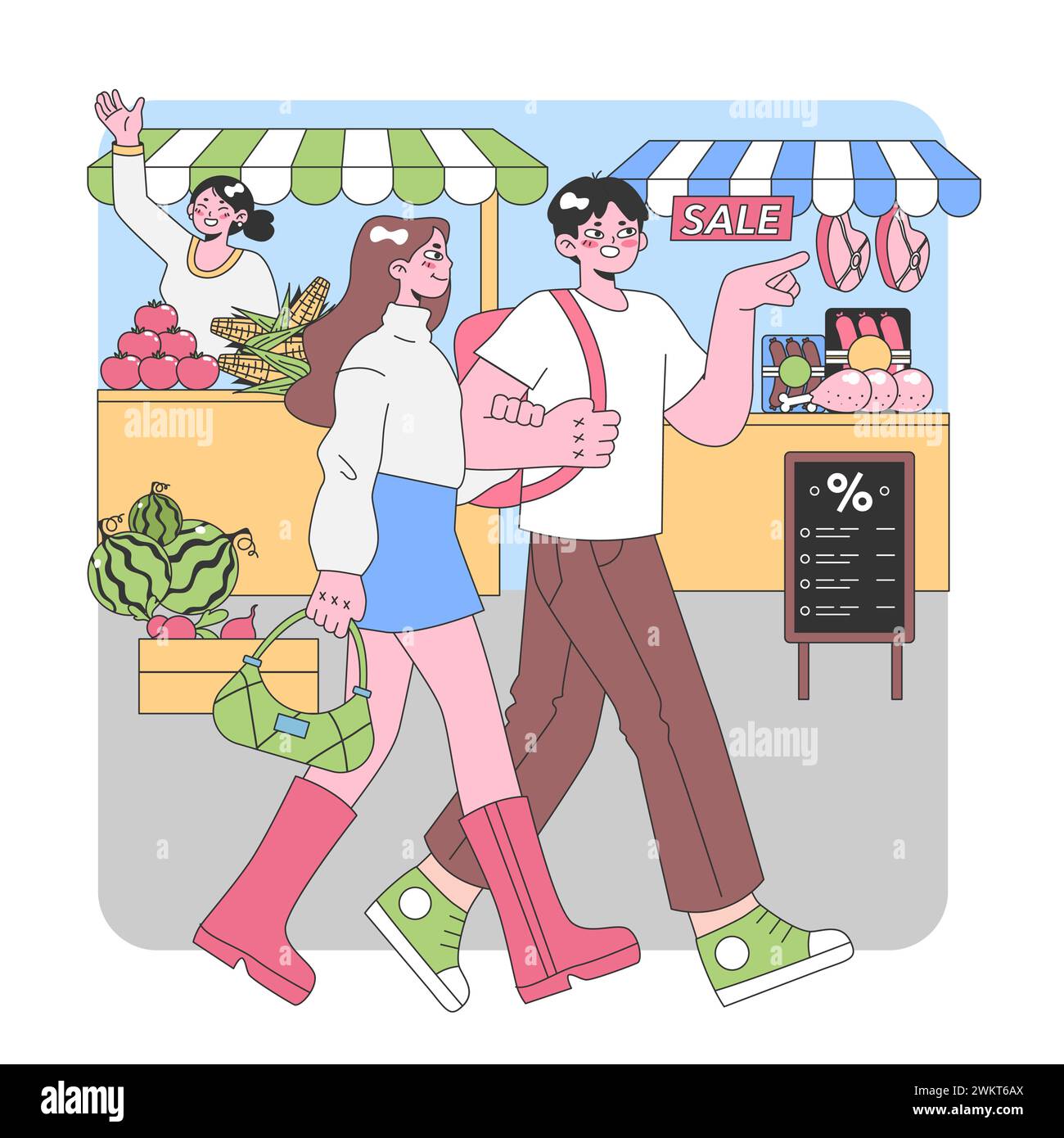 Fashion and street market Cut Out Stock Images & Pictures - Alamy