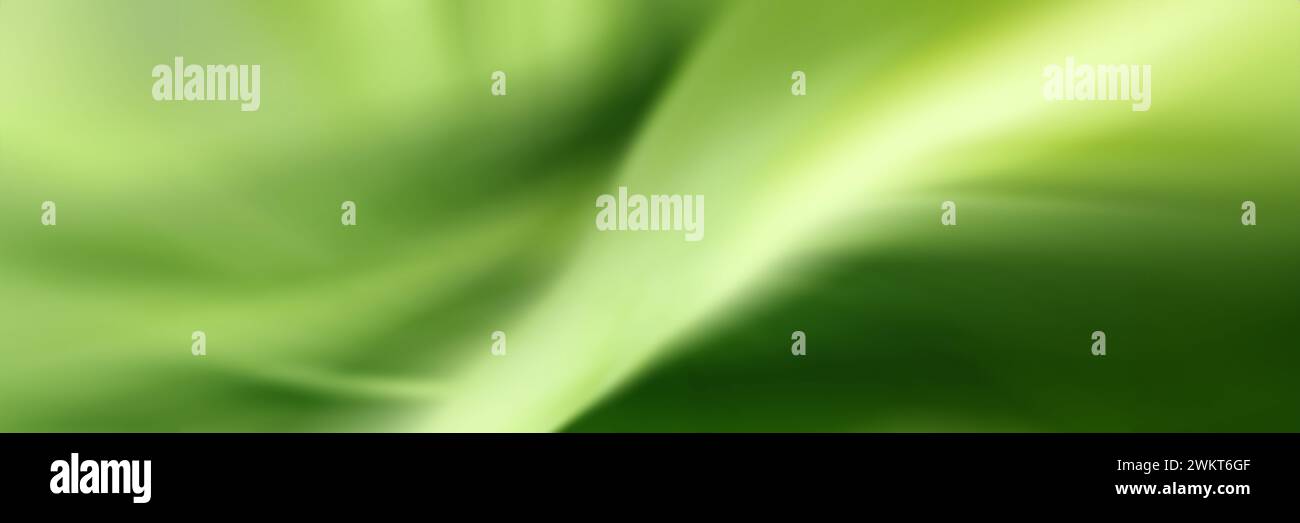 Blurred abstract gradient wave natural green, yellow background banner ...