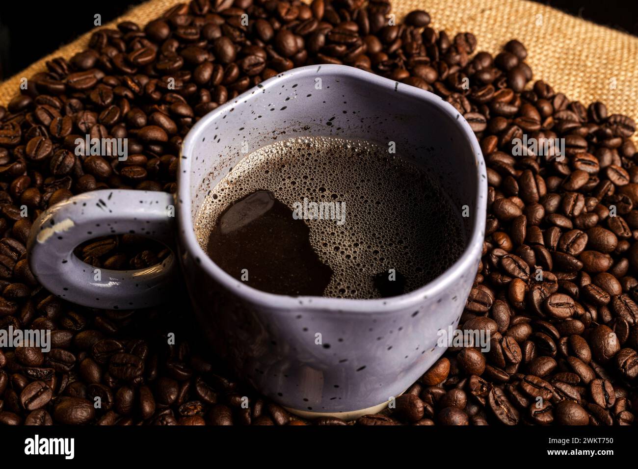 Close vertical view coffee foam hi-res stock photography and images - Alamy