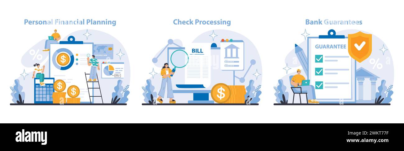 Expanded and specialized banking services set. Strategic personal ...