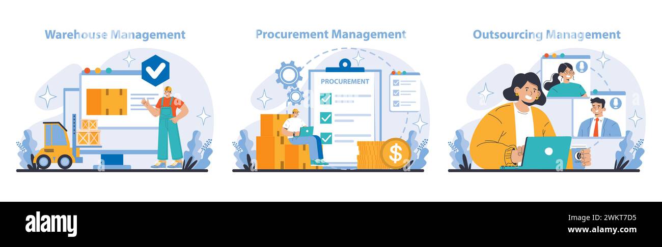 Logistics and Inventory Management set. Illustrates warehouse ... Logistics and Inventory Management set. Illustrates warehouse ...
