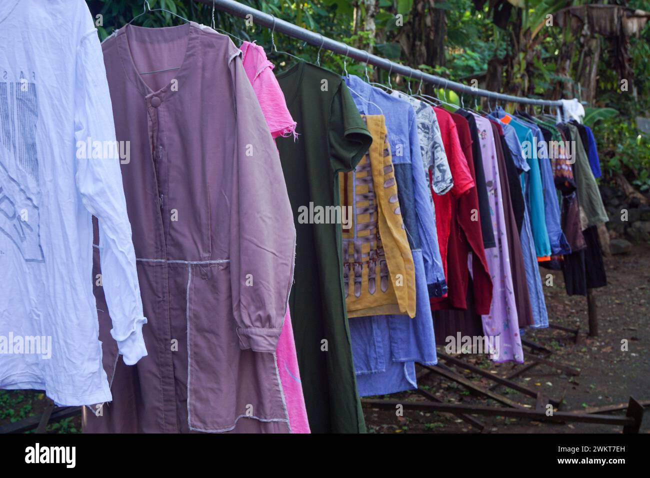 Stock photo of clothes being dried Stock Photo - Alamy