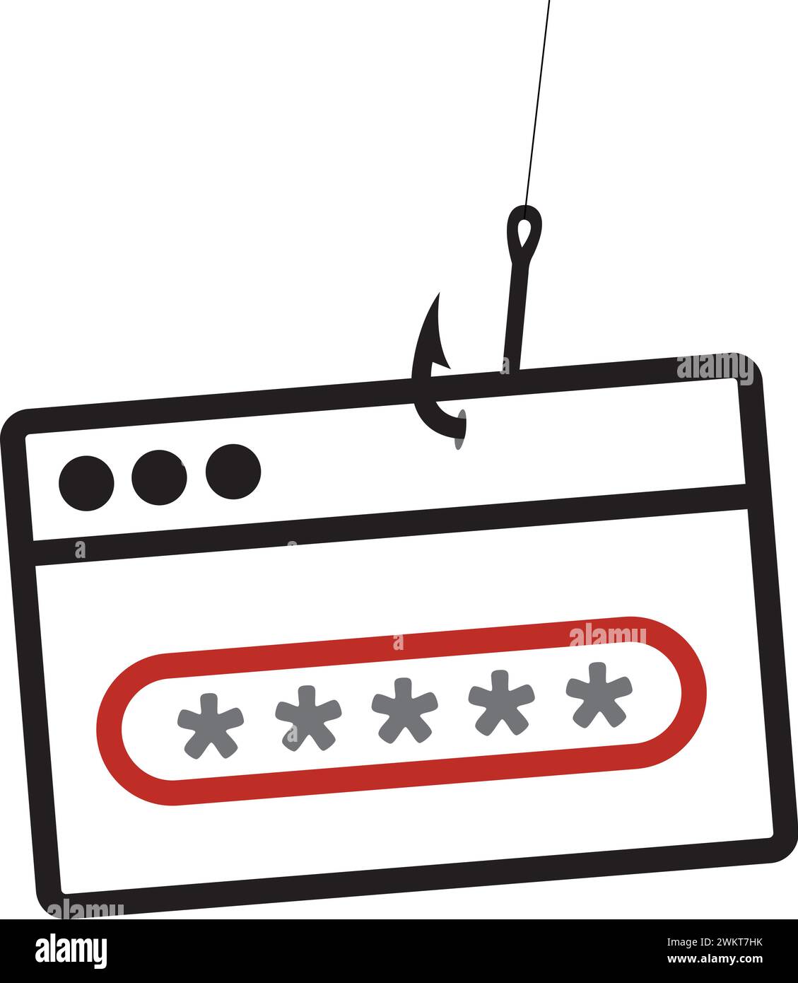 Password phishing line icon, security and hack, vector graphics, a linear pattern Stock Vector ...