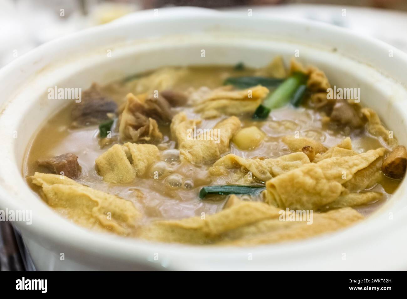 delicious clay lamb hot pot, a dish served as a winter warmer Stock ...