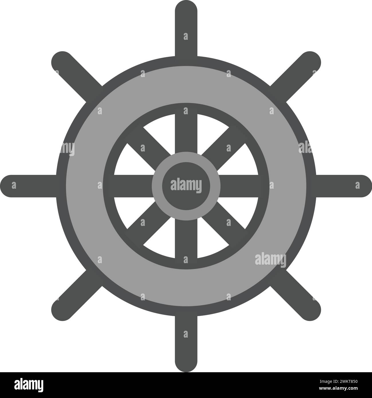 Boat's Wheel icon vector image Stock Vector Image & Art - Alamy