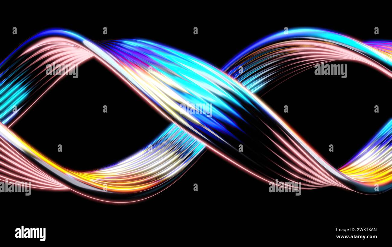 Abstract waves - 3D Illustration Stock Photo - Alamy