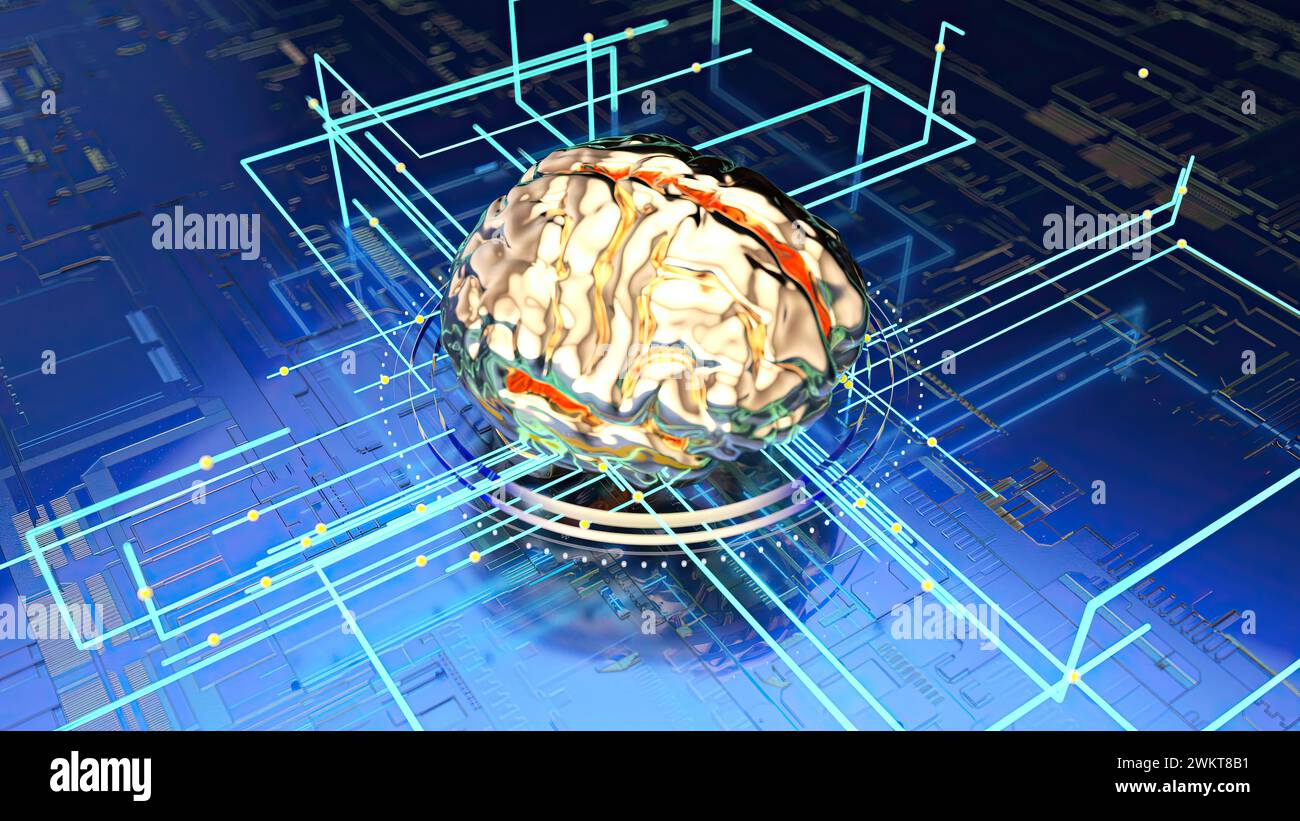 Abstract art of the brain Stock Photo - Alamy