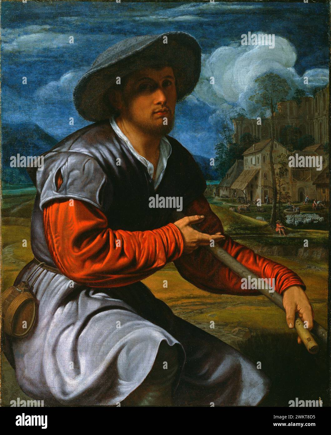 Shepherd with a Flute; Giovanni Girolamo Savoldo (Italian (Lombard ...