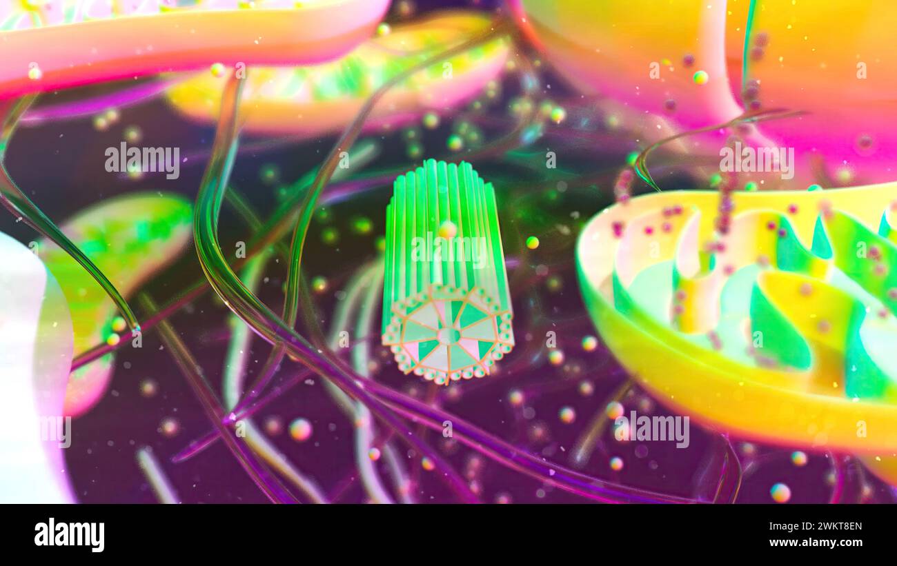 Abstract illustration of the biological cell Stock Photo - Alamy