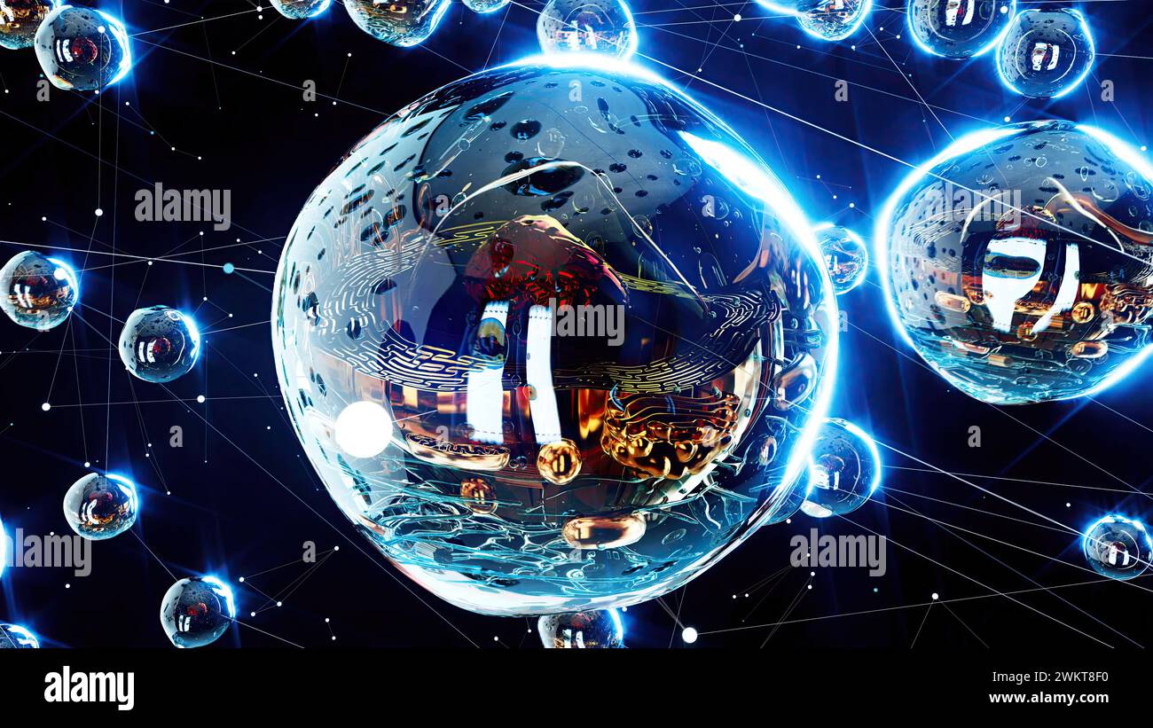 Abstract illustration of the biological cell Stock Photo - Alamy