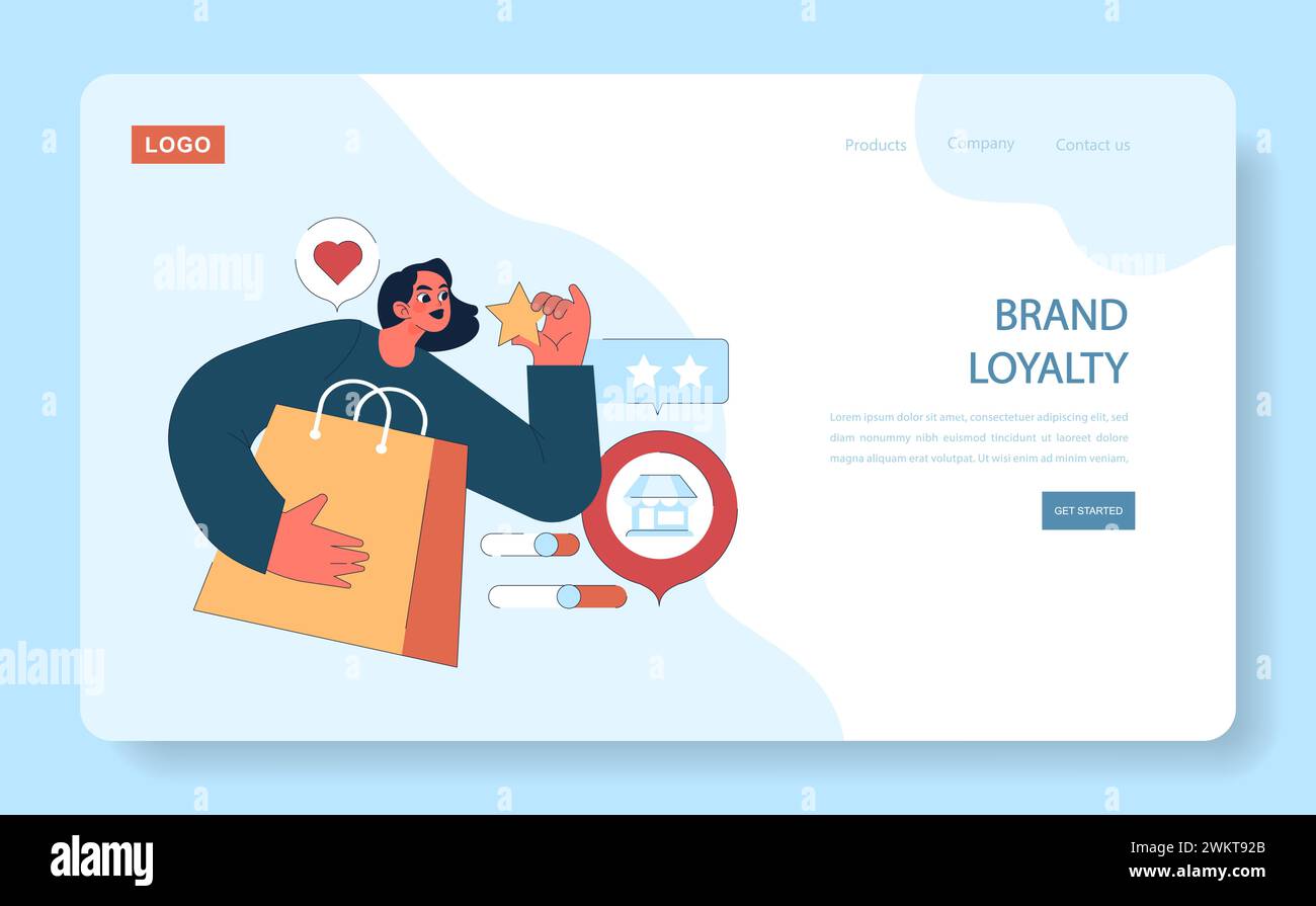 Consumer behavior web or landing. Purchase journey. Relationship ...