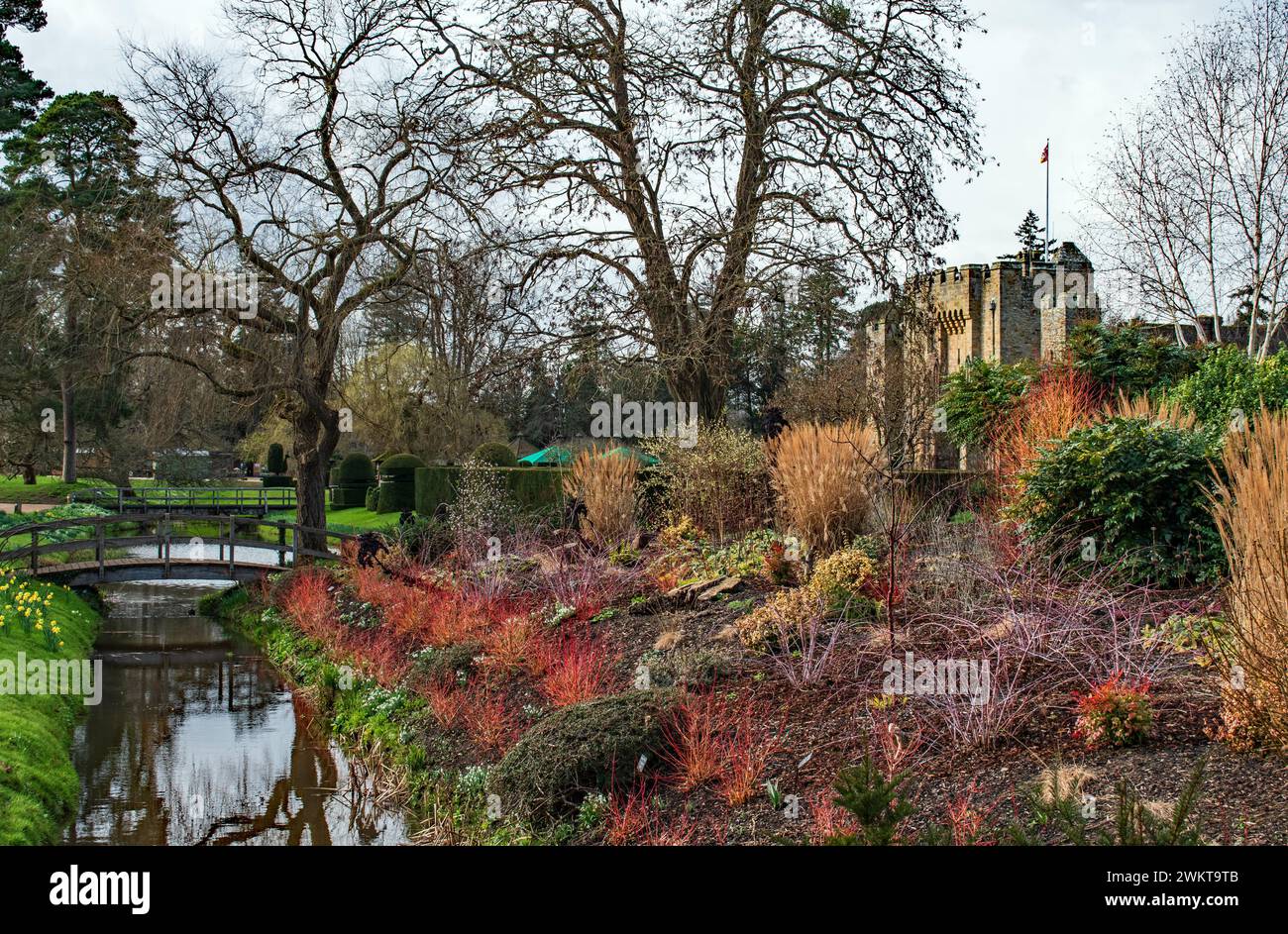 Hever Castle and Gardens in February, Hever, Kent England Stock Photo ...