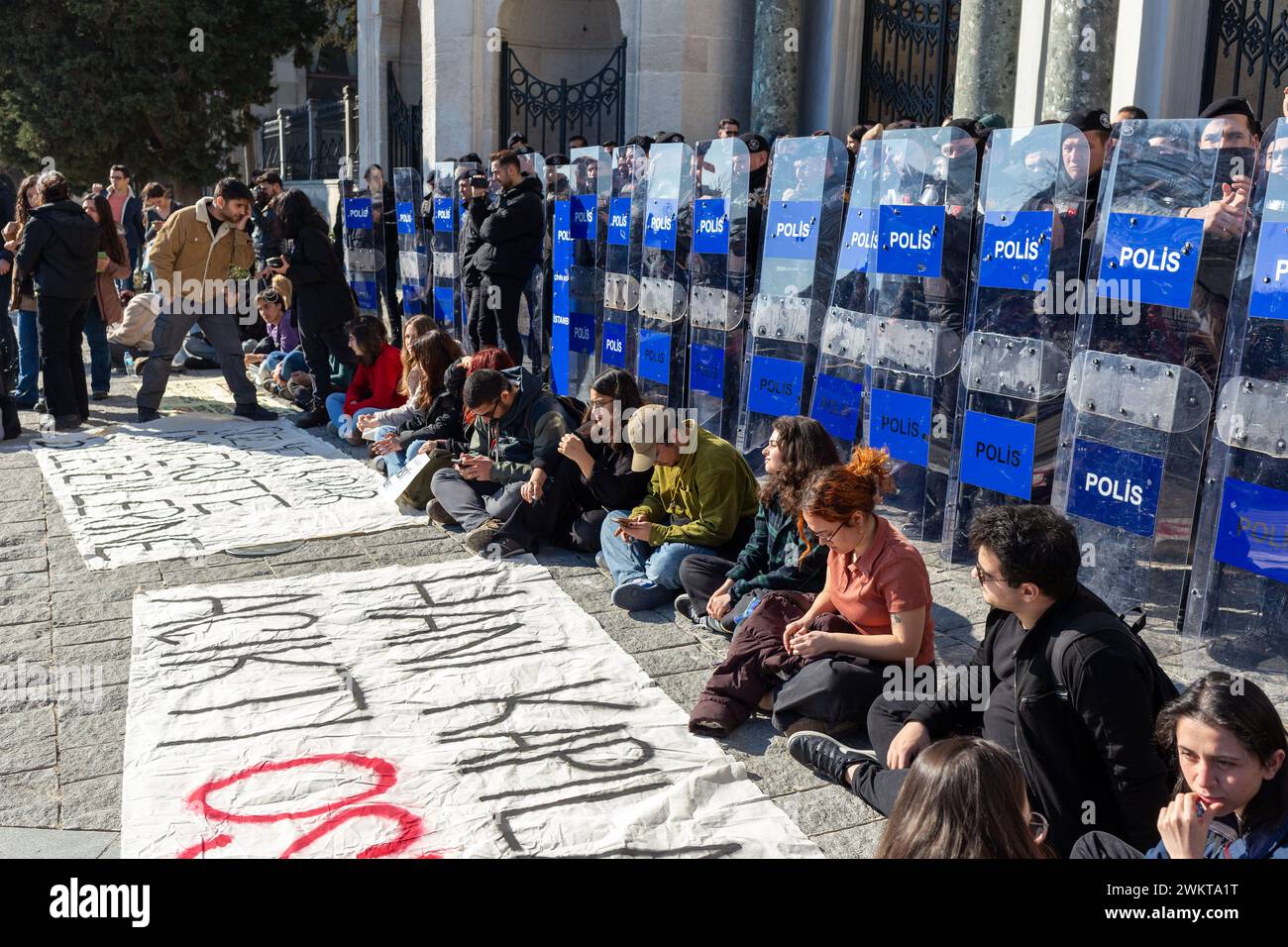 February 22, 2024: Istanbul, Turkey, February 22, 2024: Students of ...