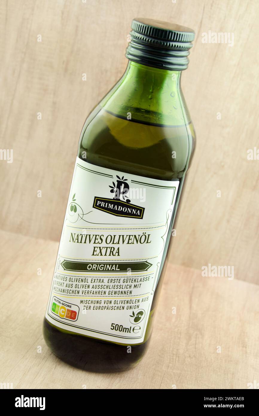 Hamburg, Germany - February 19 2024: German Olive Oil Natives Extra ...