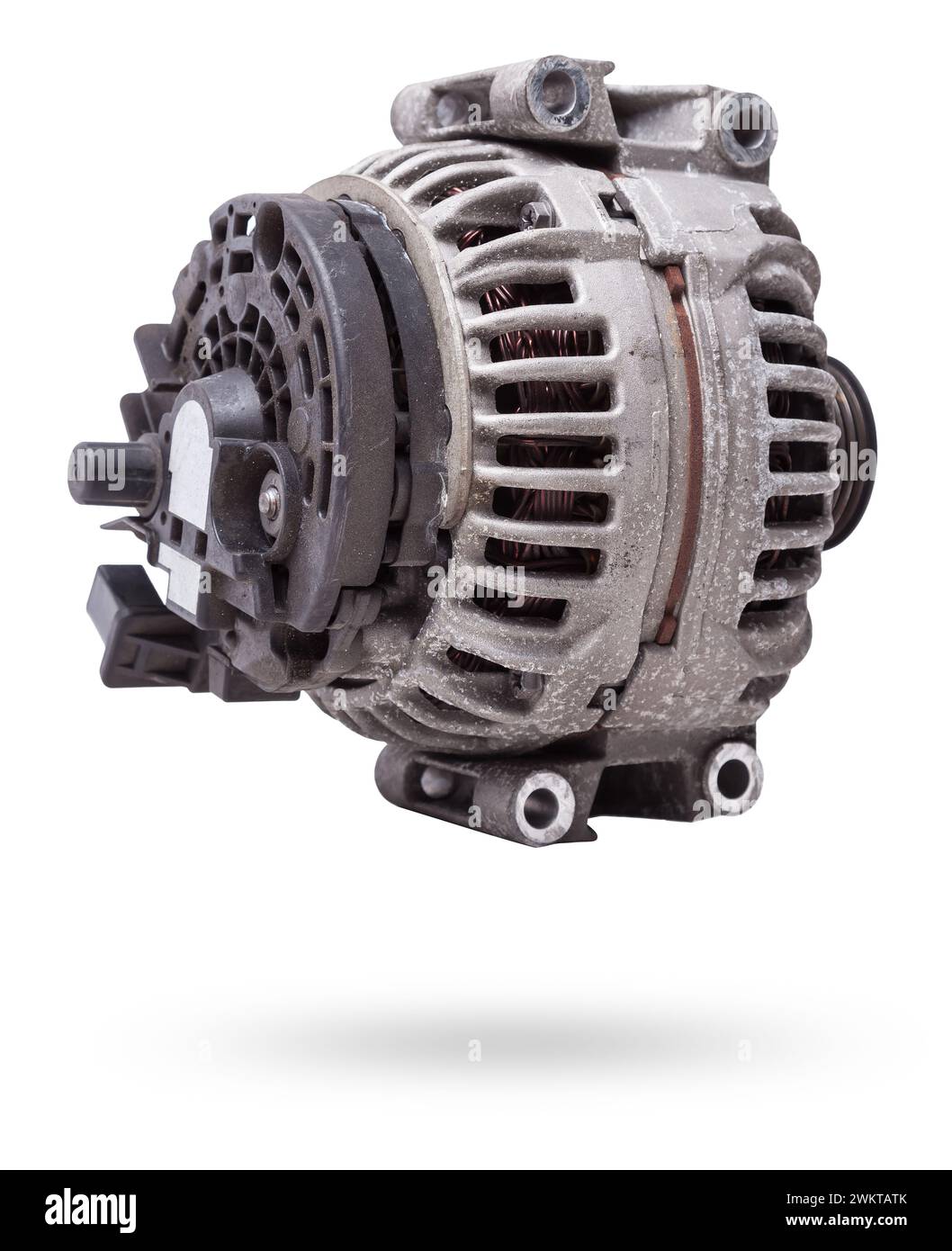 Car generator, car electrical network element on white background ...