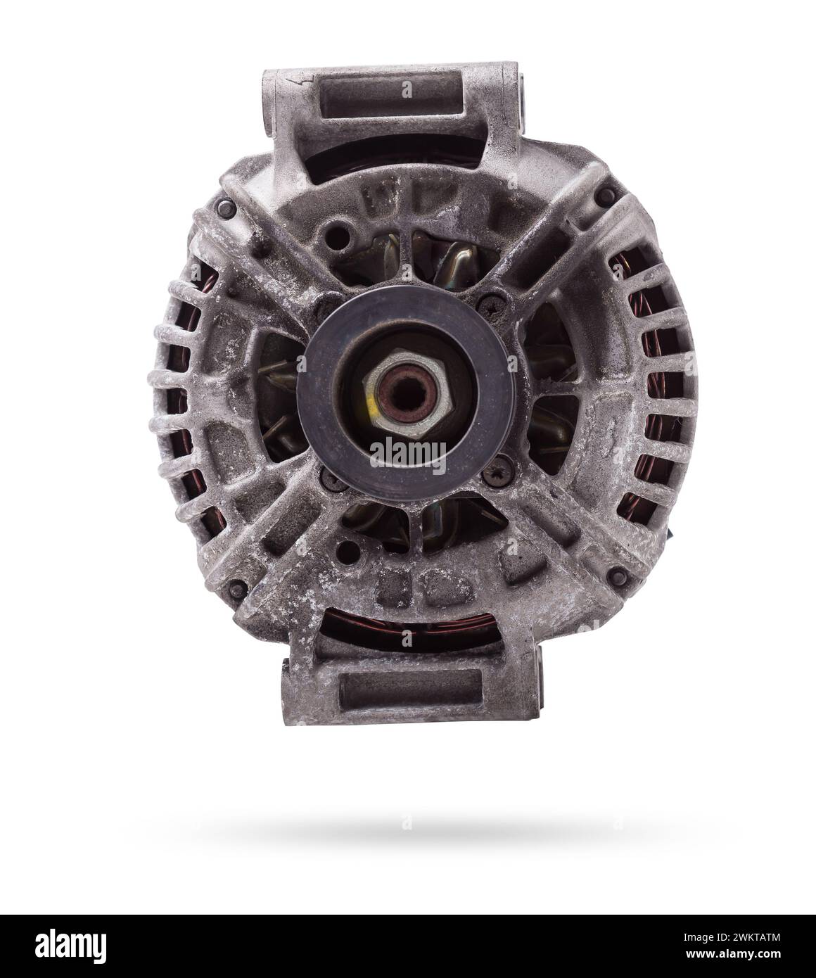 Car generator, car electrical network element on white background ...