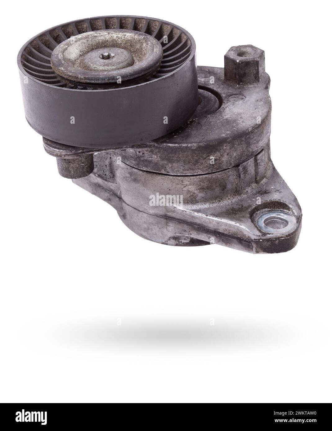 V-belt tensioner for attachments of an internal combustion engine of a ...
