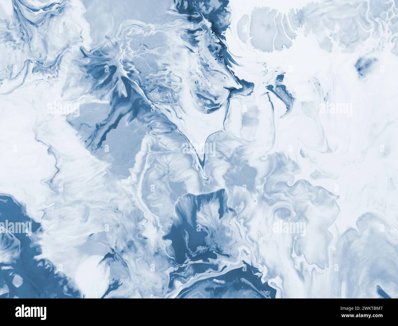Blue abstract marble texture, creative hand painted background ...