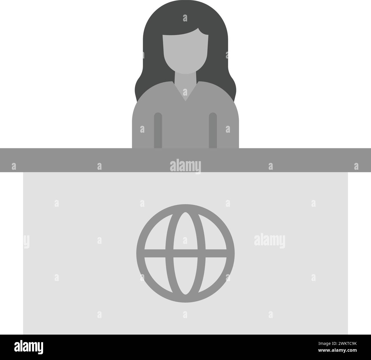 Female Anchor icon vector image Stock Vector Image & Art - Alamy