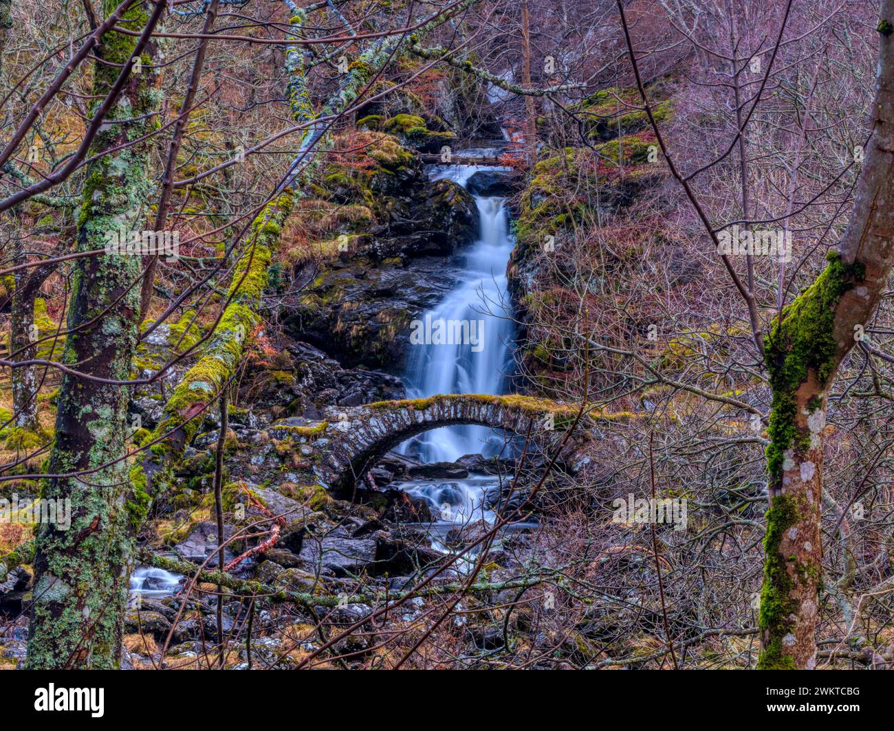 Old pack Horse Bridge (known locally as the Roman Bridge) Glen Lyon ...
