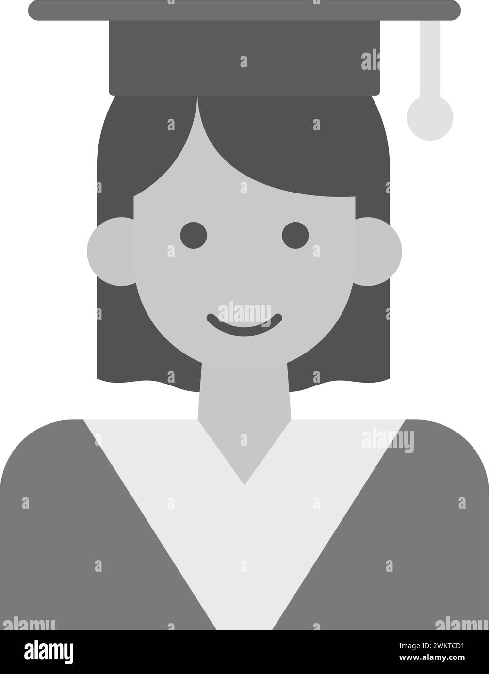 Female Graduate icon vector image Stock Vector Image & Art - Alamy