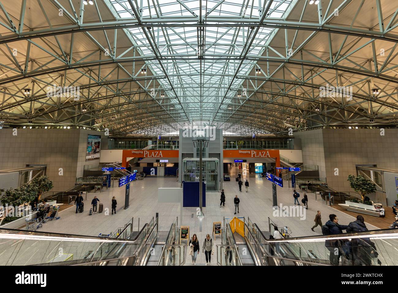 Frankfurt Airport, Germany - February 12, 2024: view at the hall of ...