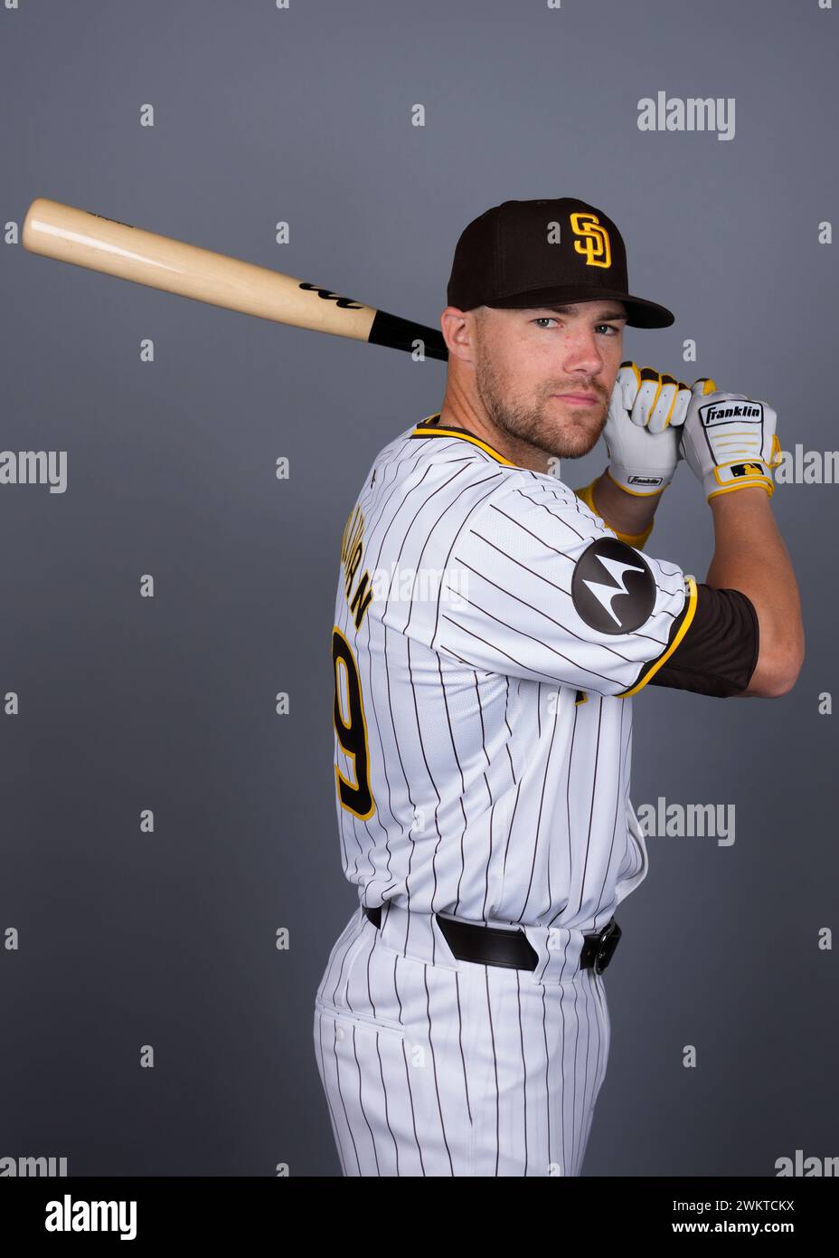 This is a 2024 photo of catcher Brett Sullivan of the San Diego Padres ...