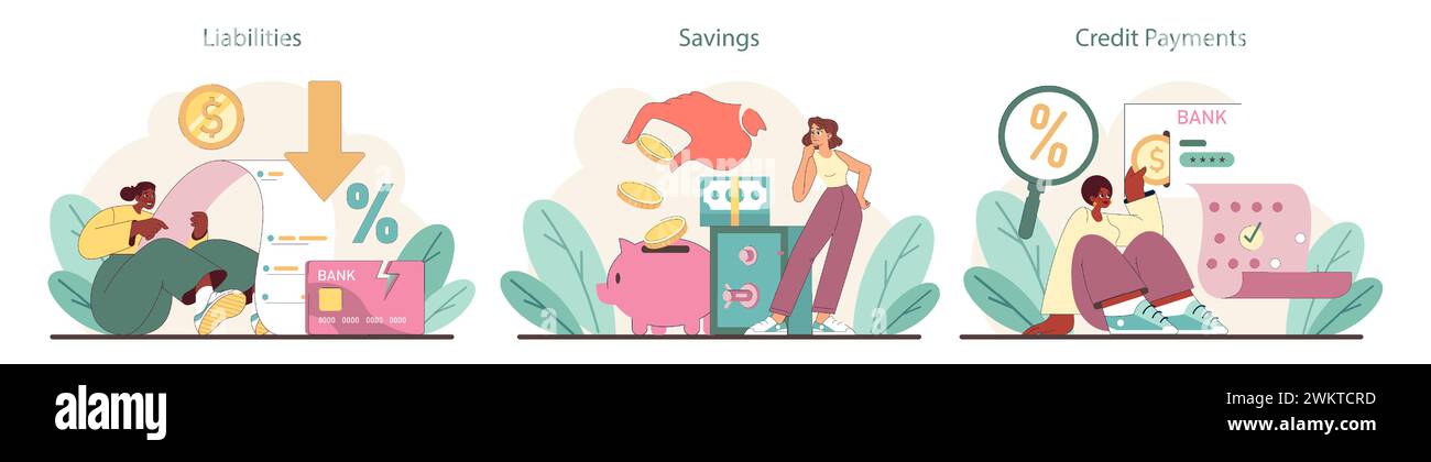 Financial Responsibility set. Understanding liabilities, nurturing ...