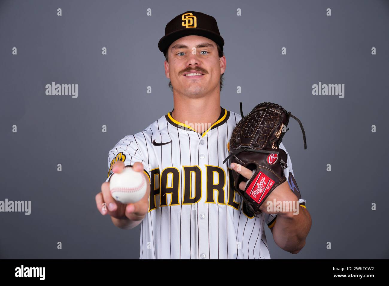 This is a 2024 photo of pitcher Drew Thorpe of the San Diego Padres ...