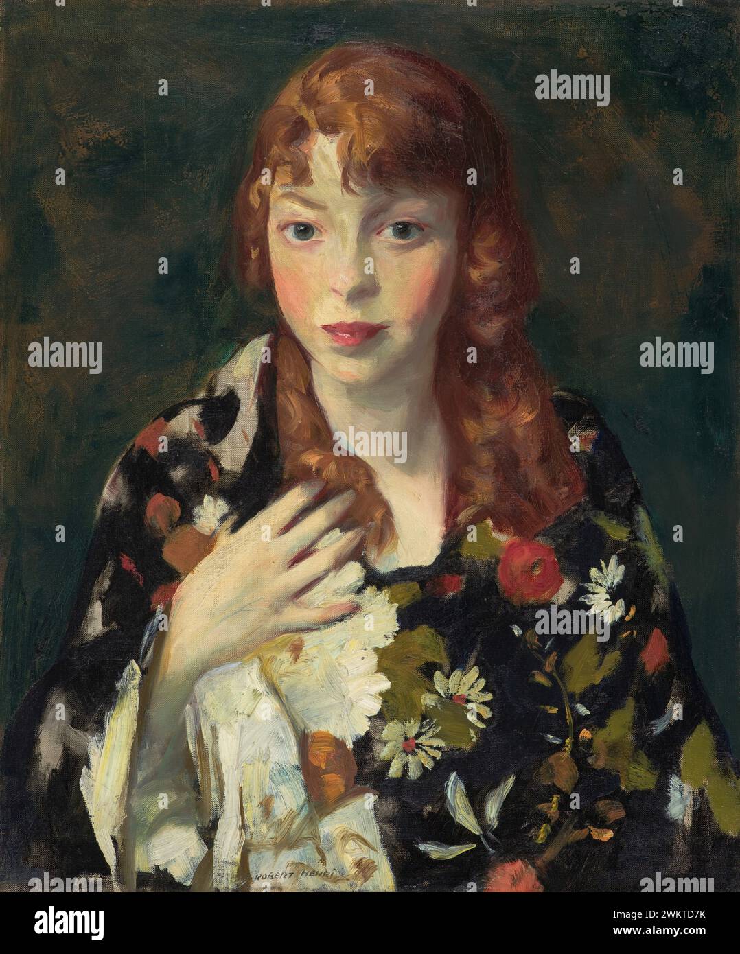 Edna Smith in a Japanese Wrap 1915 Robert Henri (US Stock Photo - Alamy