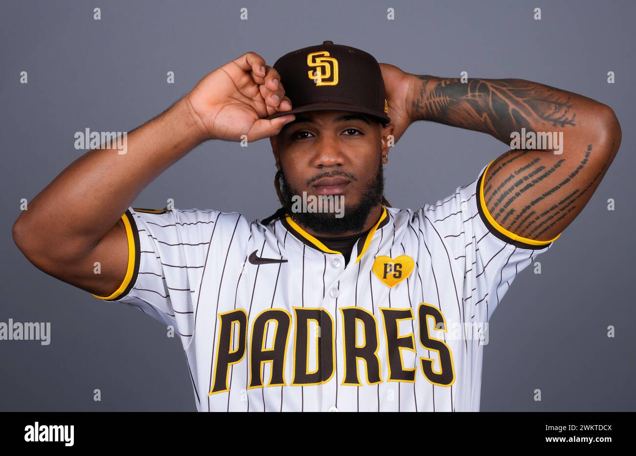 This is a 2024 photo of infielder Eguy Rosario of the San Diego Padres ...