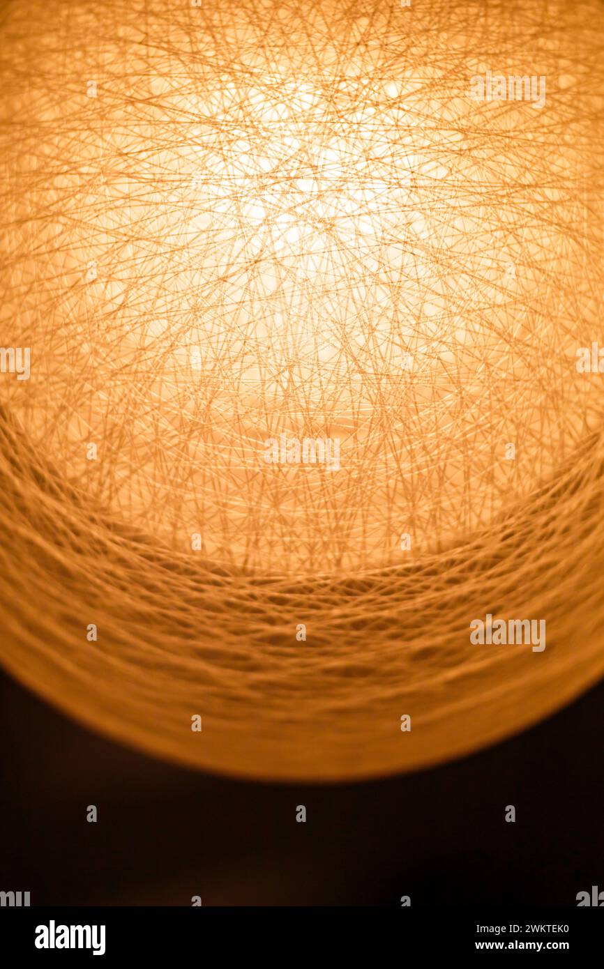Spherical lamp made of wires in Villajoyosa Stock Photo - Alamy