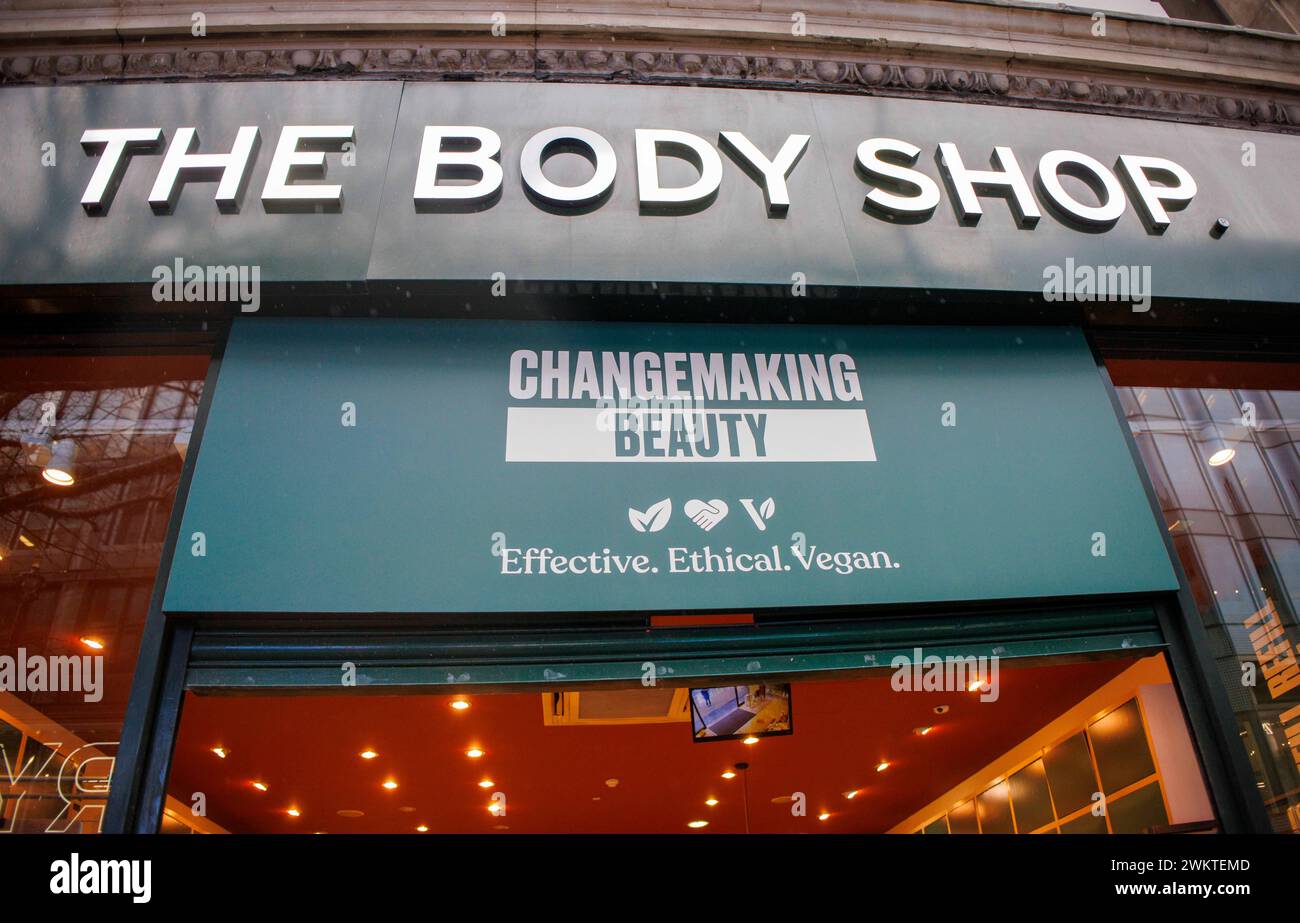 London, UK. 22nd Feb, 2024. Body Shop in Oxford Street. The Body Shop ...