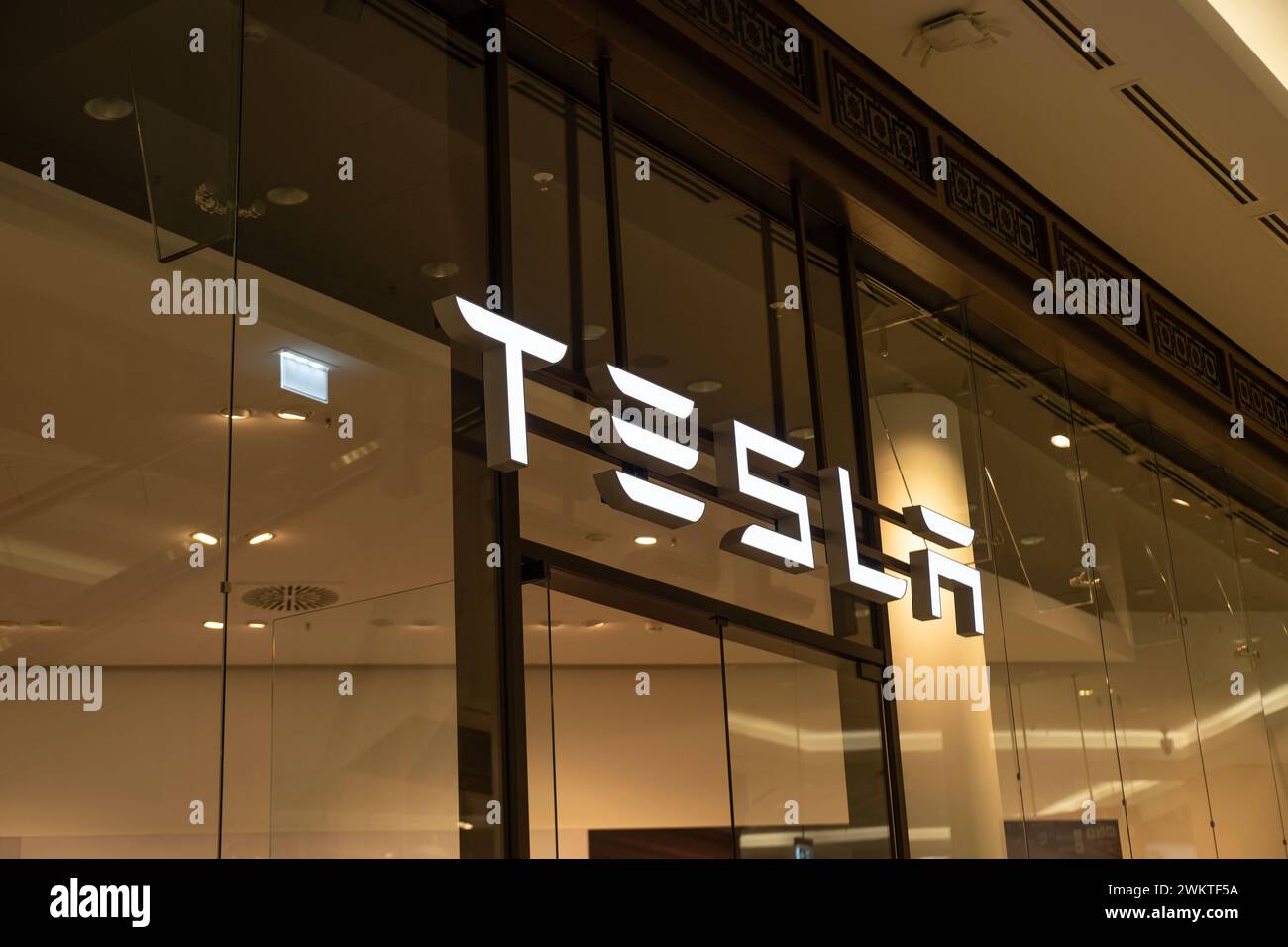 Tesla office American company, electric car manufacturer Elon Musk ...