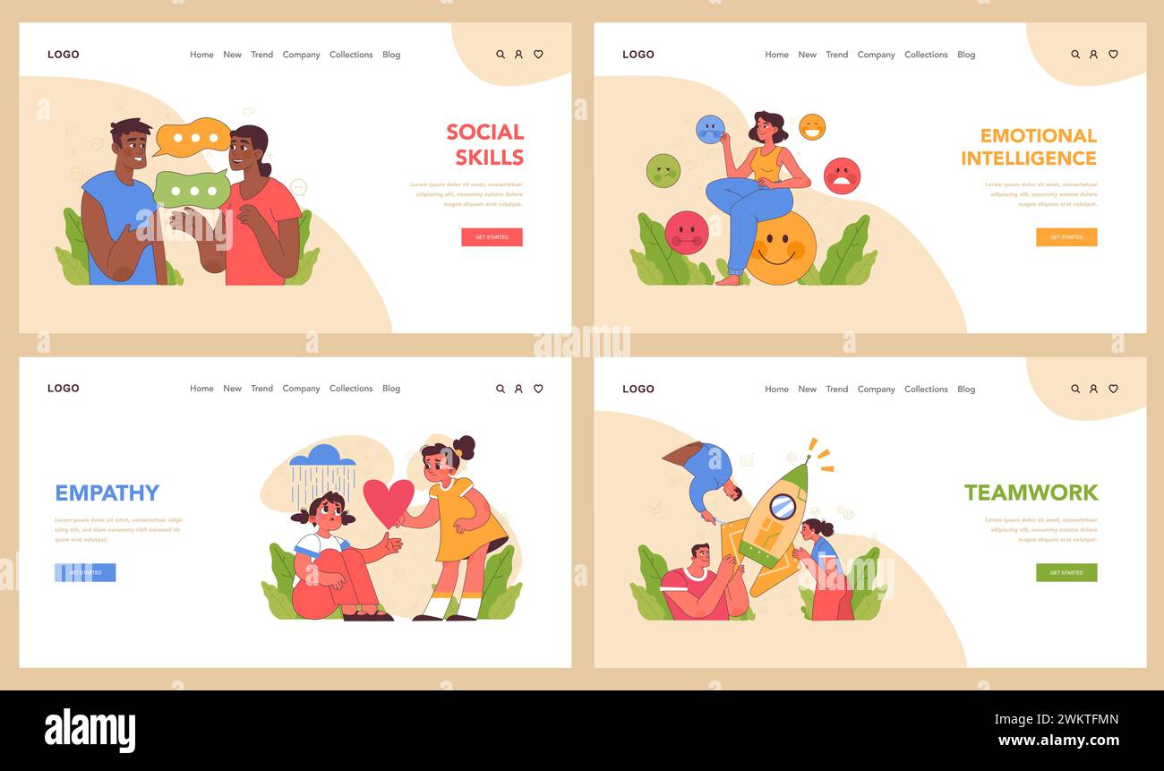 Empathy, teamwork, and emotional intelligence concept. Illustrating ...